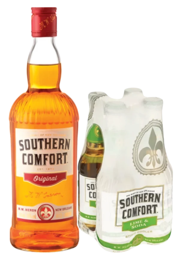 SOUTHERN COMFORT 750ML + FREE 4-PACK SOUTHERN COMFORT AND LIME RTD ...